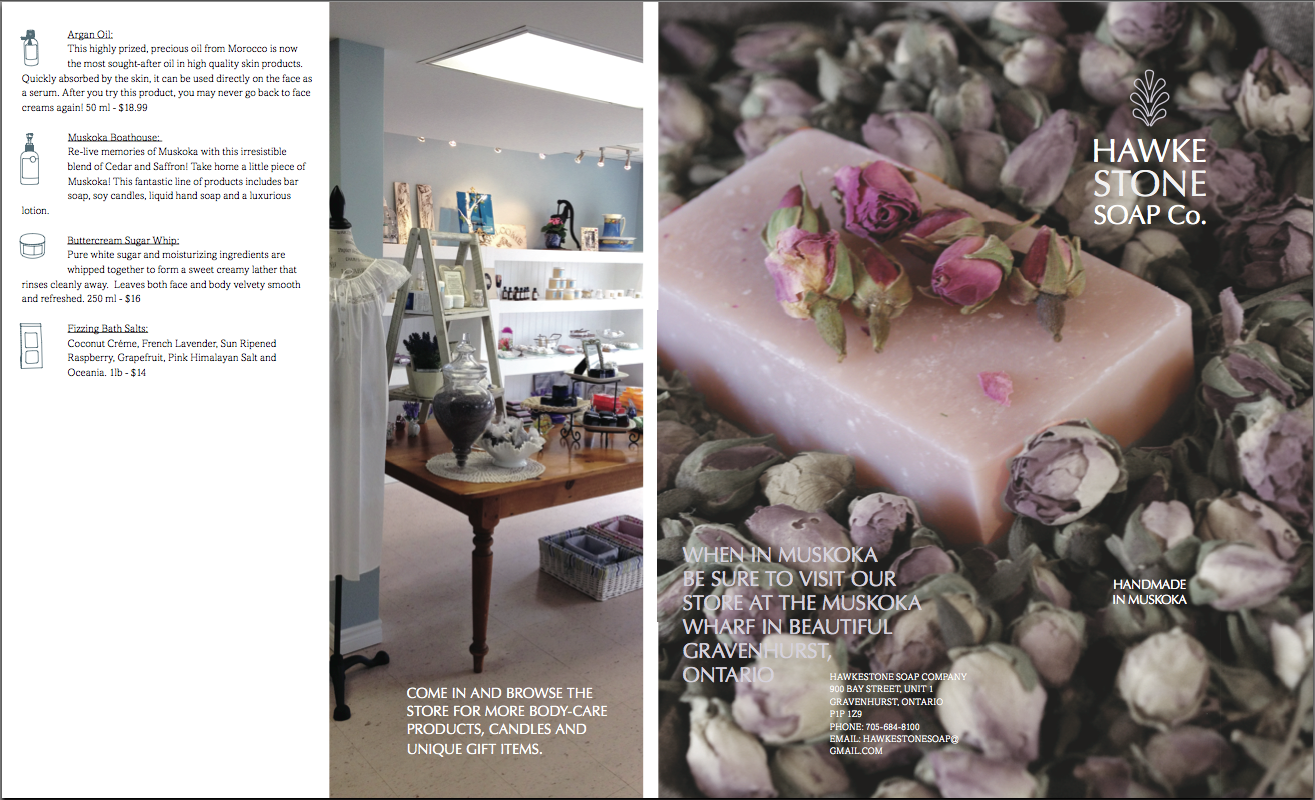 London Living: Hawkestone Soap Brochure Design