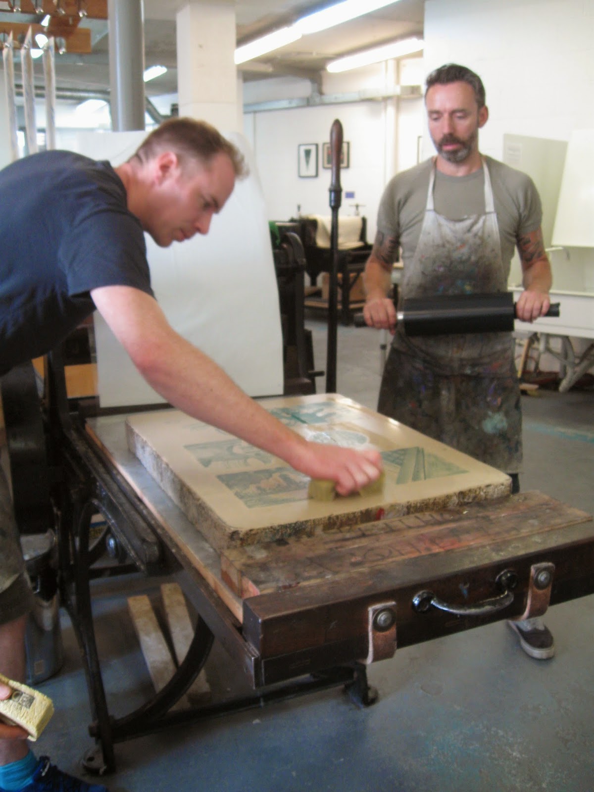 kath the artist: Introduction to Stone Lithography at londonprintstudio