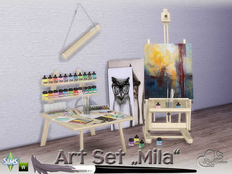 Sims 4 CC's - The Best: Mila Art Hobby Set by BuffSumm