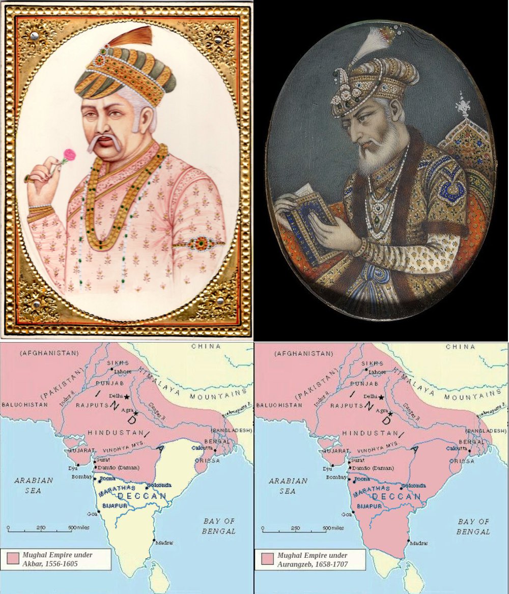 Aurangzeb The Mughal Emperor Map