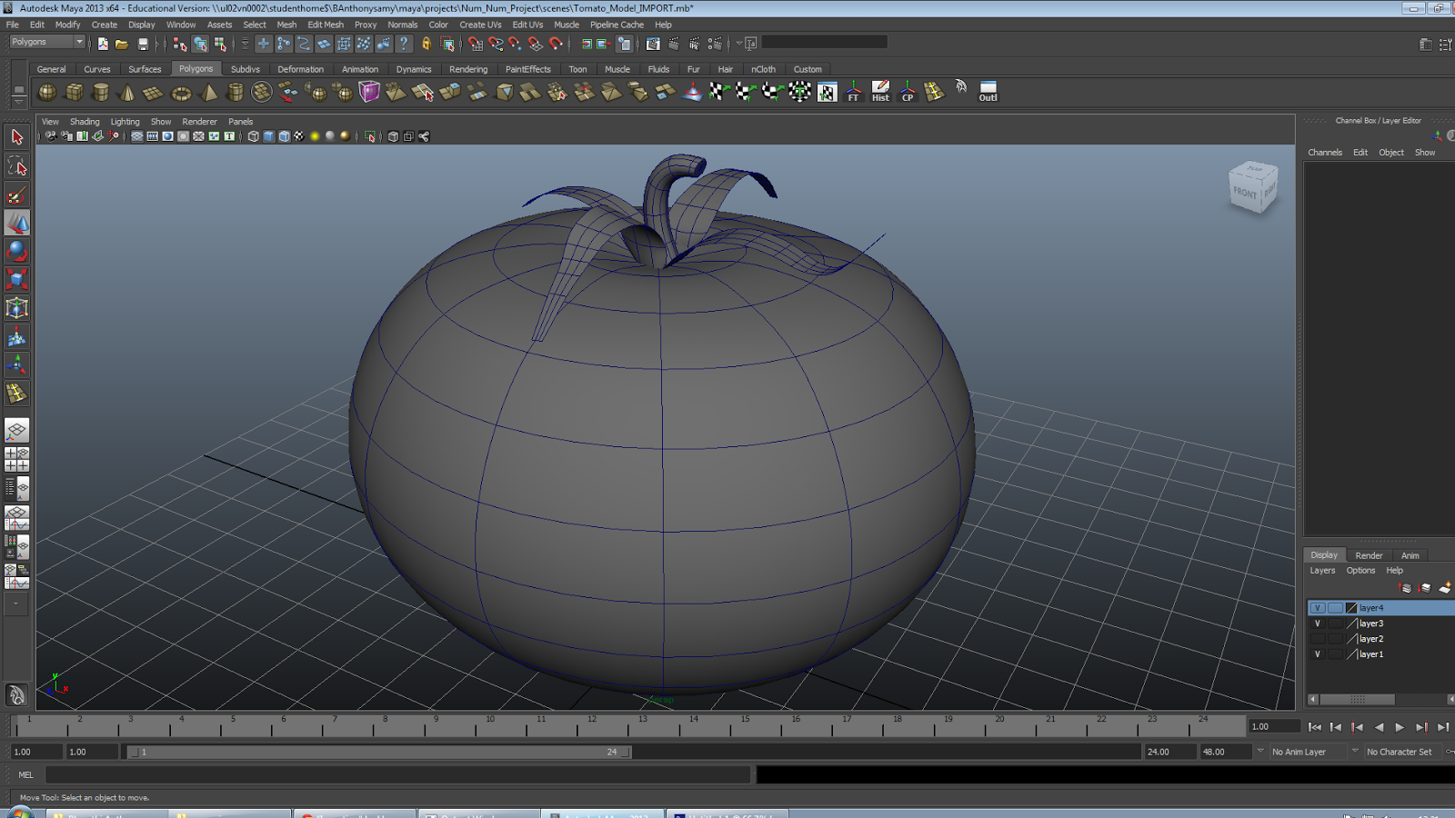 BharaSamy's Creative Development: Maya Food Models Development