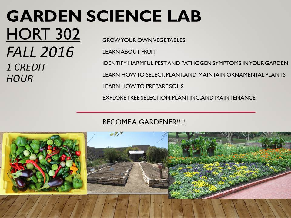 What's Up Aggie Hort?: NEW HORT Courses - Summer/Fall 16