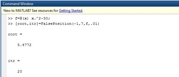 UETian Blogger: False position method in MATLAB UETian Blogger: False position method in MATLAB