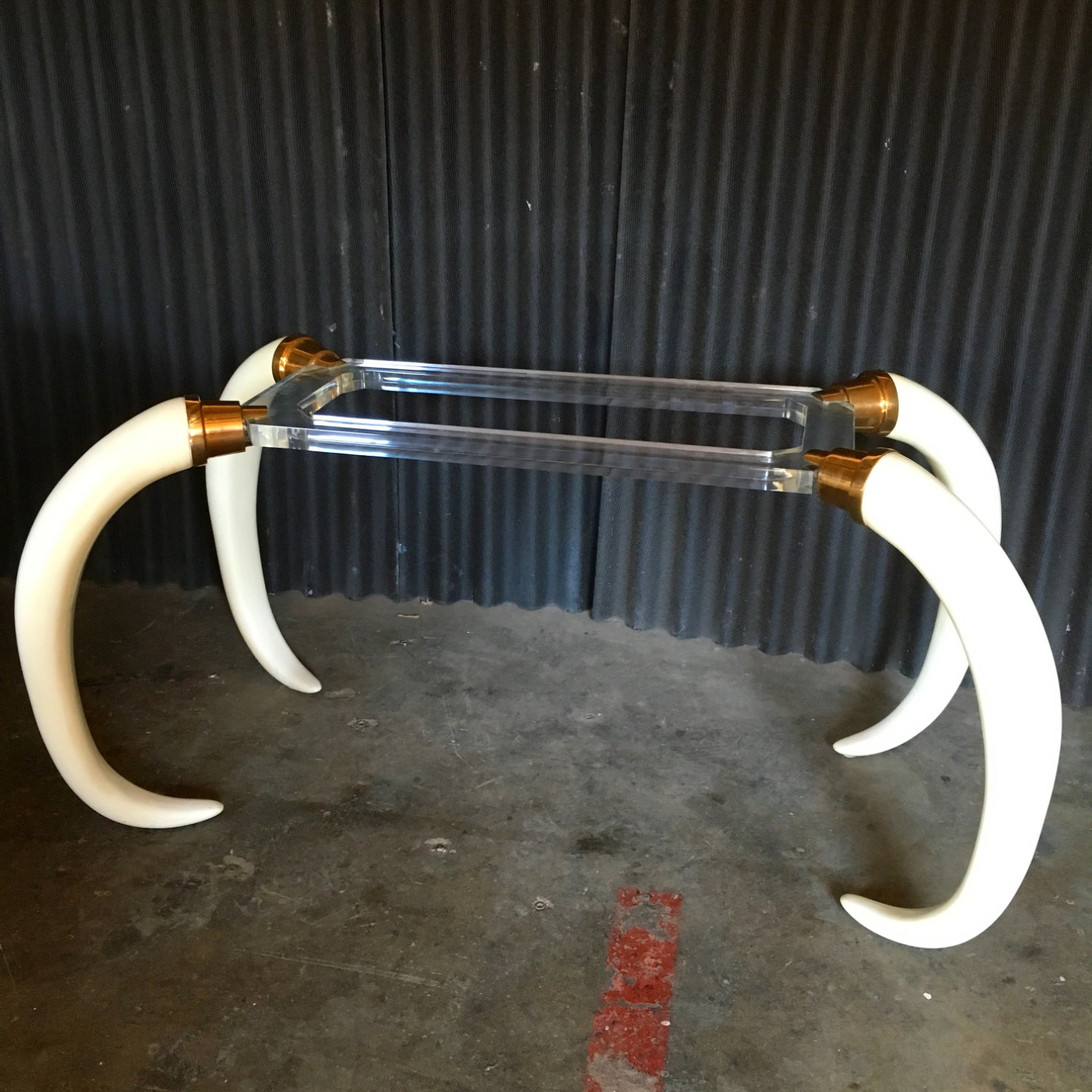 Hermans Steel Garage: Faux Elephant Tusk Dining Table or Desk