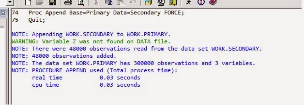 SASCERTGURU: Why We Use FORCE Option With PROC APPEND In SAS To Upload ...