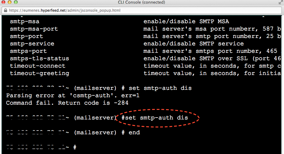 Ken Felix Security Blog: HOWTO disable SMTP-AUTH support "Fortimail"