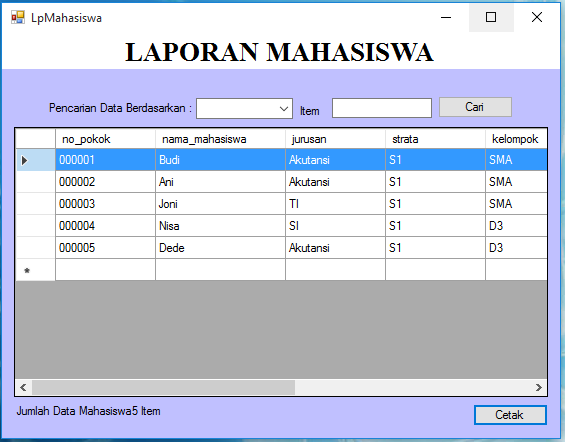 Contoh Desain Form Vb.Net Sederhana - Ngodingdulu.com
