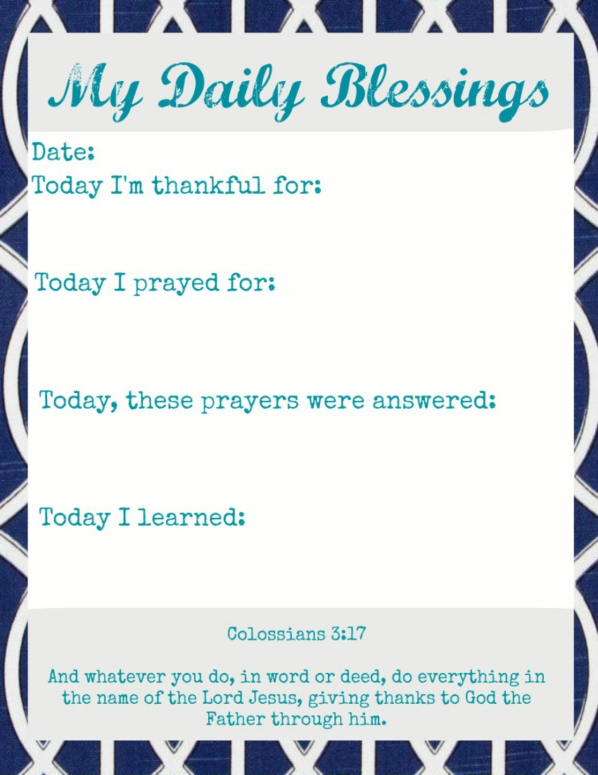 {Jenny Free Style}: daily count your blessings {with free printable}
