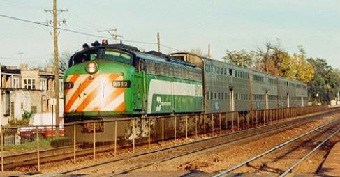 Eddie's Rail Fan Page: A westbound Burlington Northern Railroad / early ...