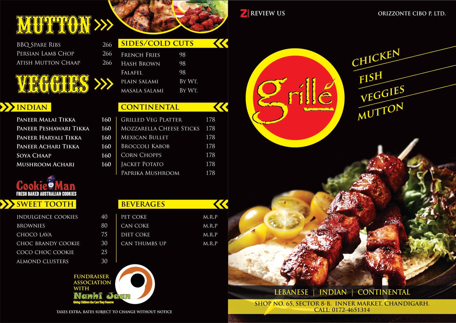 Freelance Graphic Designer: Grille Menu