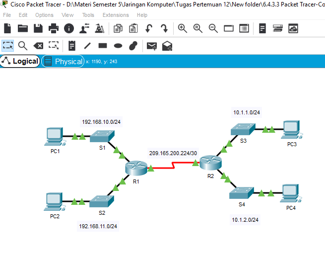 49-125a07: PERTEMUAN 12 Jaringan Komputer Pembuatan Jaringan Sederhana 2