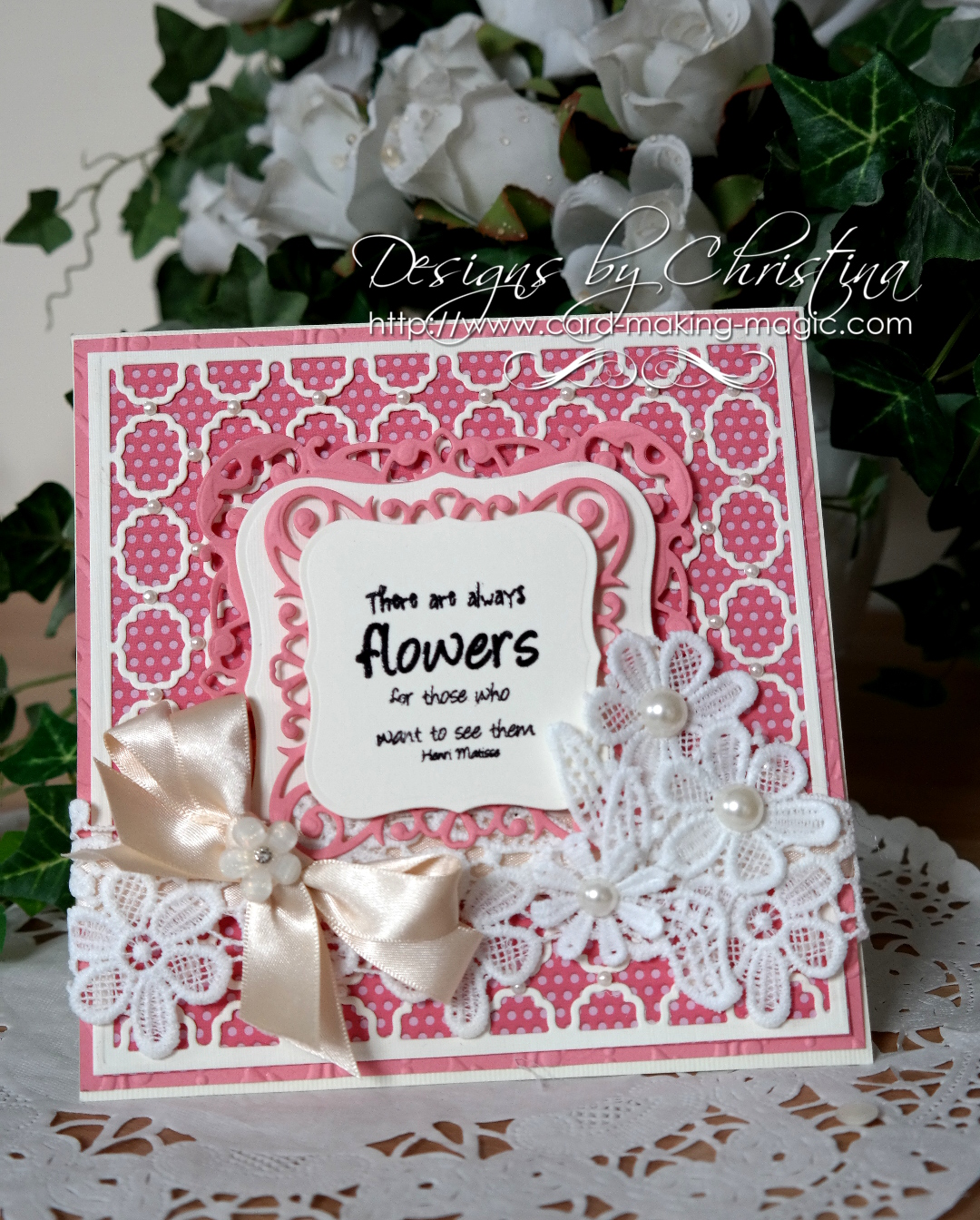 Flowers, Ribbons and Pearls: Tuesday Tutorial - Labels One Card Front