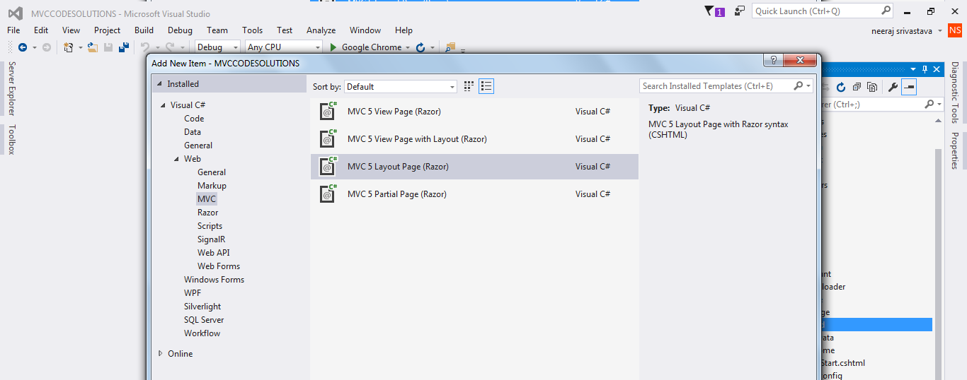 Creating Master page in MVC - Neeraj Code Solutions- asp.net ,C#,MVC ...