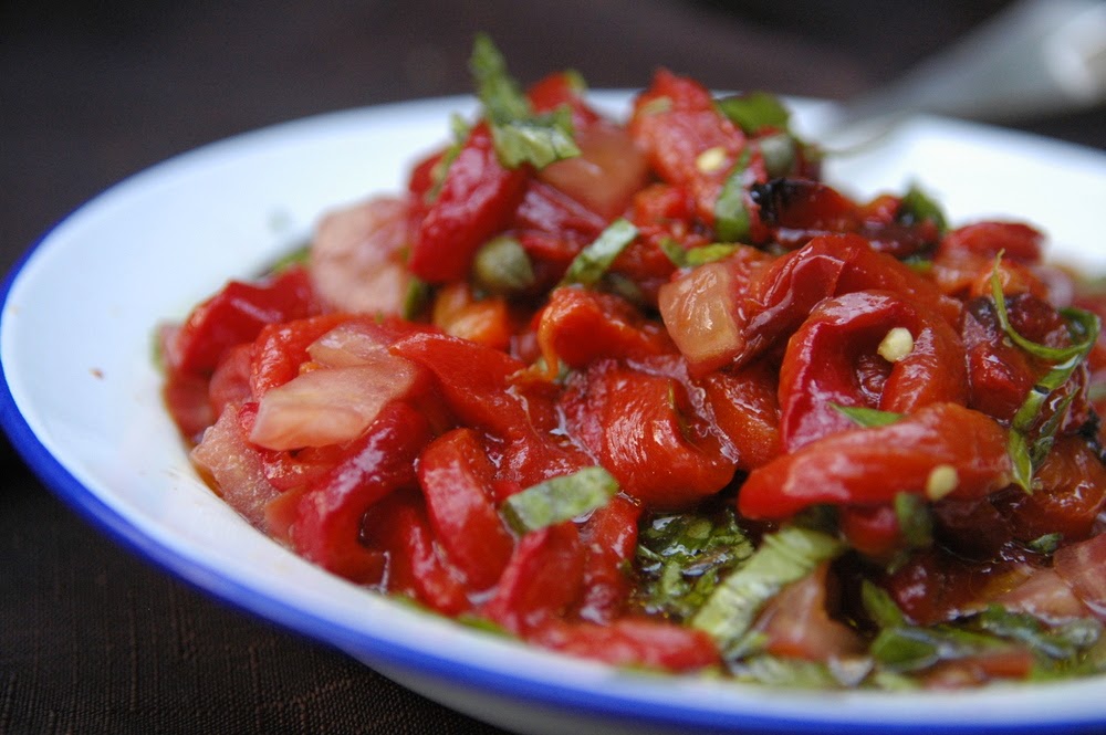 Roasted Red Pepper and Capers Salad