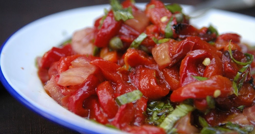 Roasted Red Pepper and Capers Salad