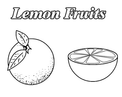 Lemons Fruit Coloring Pages To Kids | Learn To Coloring