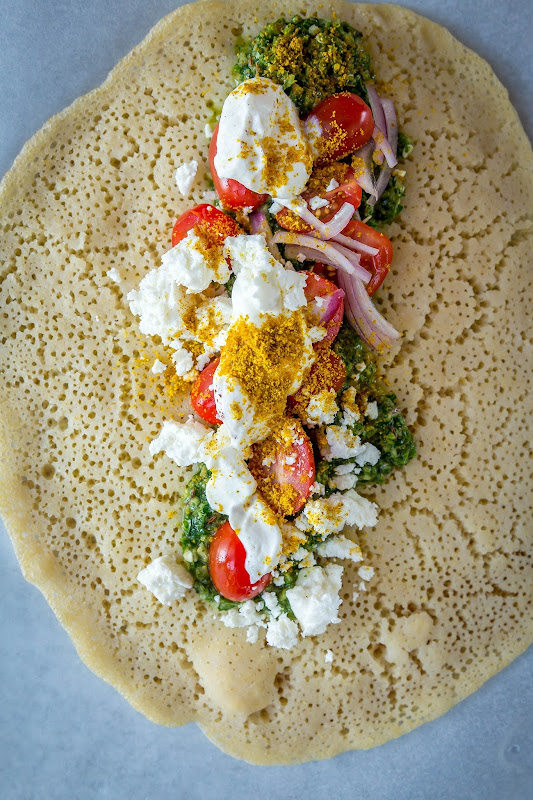 Milk and Honey: Lahoh Wraps with Bisbas and Zhoug