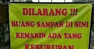 MEME LUCU LARANGAN BUANG SAMPAH GOKIL NGAKAK PARAH - Ningkenebae