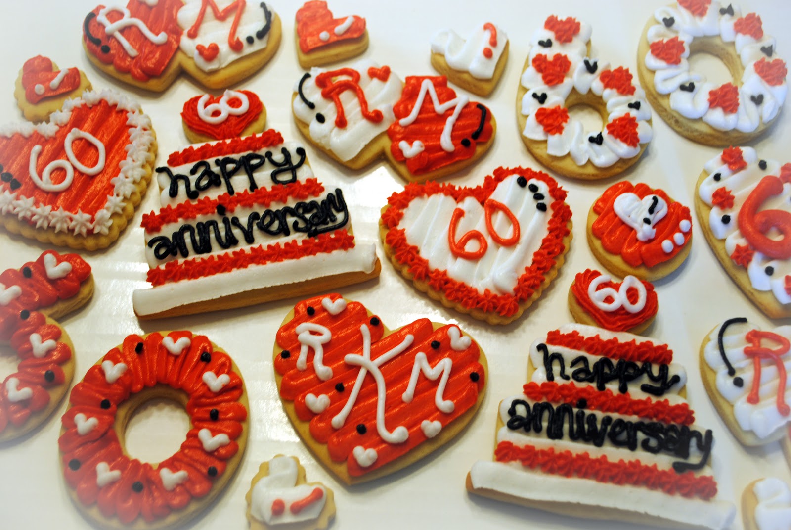 Candace's Cookie Creations: Happy 60th Anniversary Cookies!