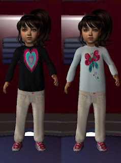 Birdgurl's Sims 2 Creations: Toddler Female Sleeve Outfit Collection 5