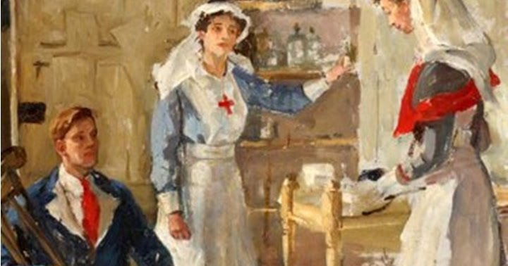 Divertimento Enfermero.: Enfermeras con paciente. Óleo de Marion ...