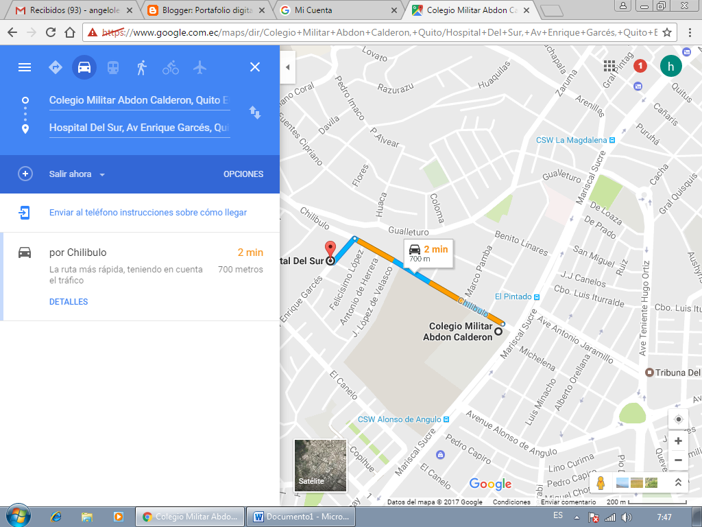 Portafolio digital: PRACTICA DE GOOOGLE MAPS