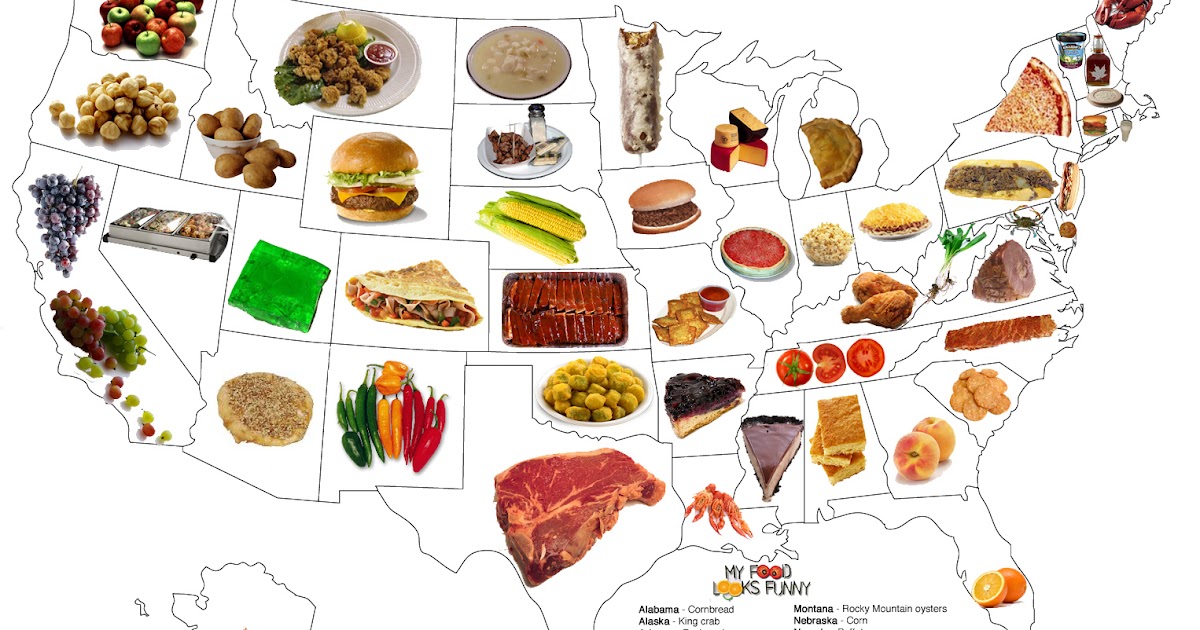 Blue Sky GIS: Maps in comics: State foods