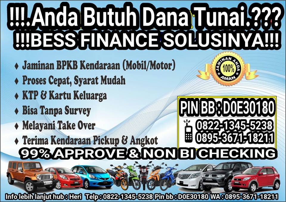 PINJAMAN DANA TUNAI JAMINAN BPKB MOBIL ~ Iklan Gratis tanpa daftar