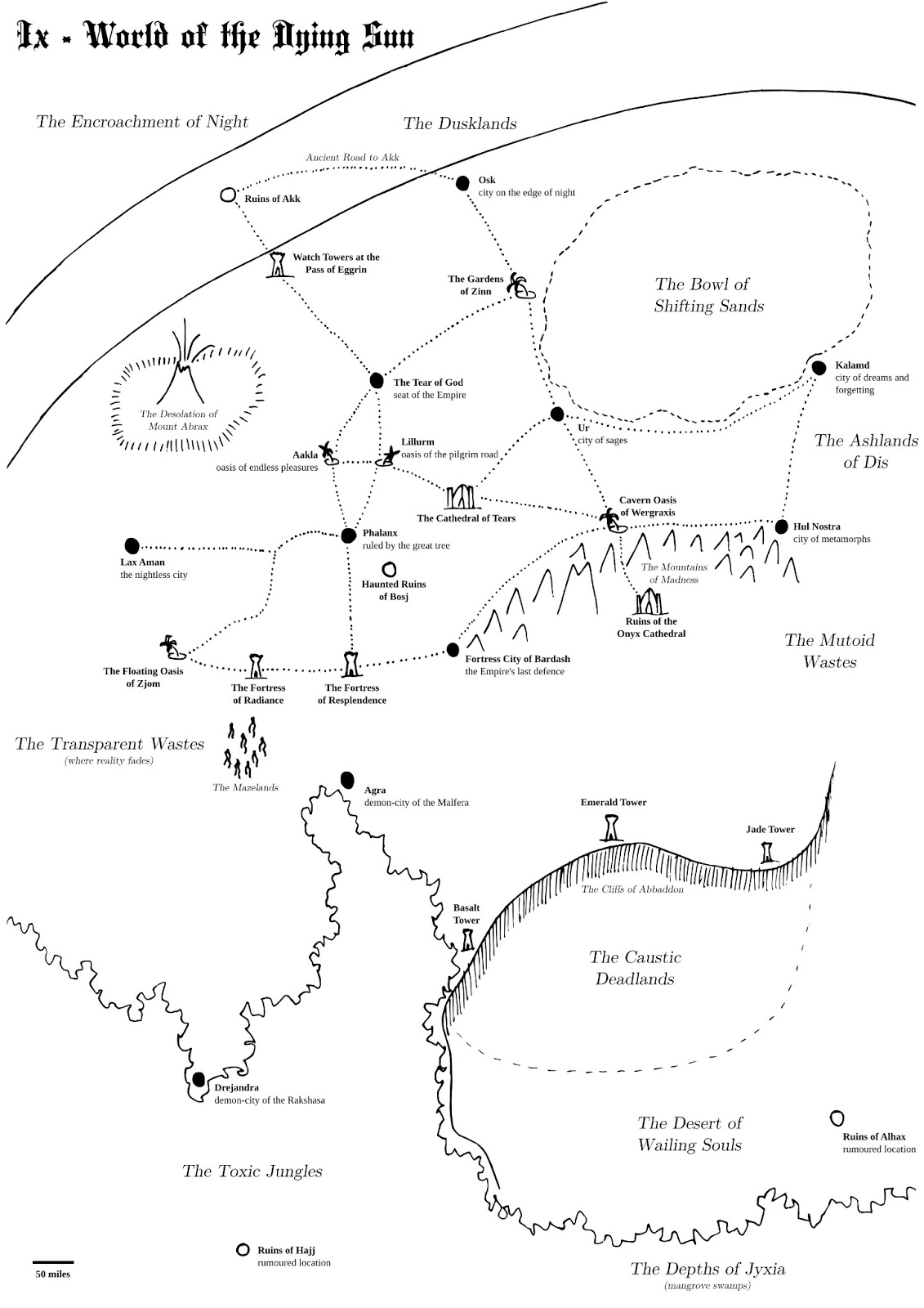 The City of Iron: Ix: Campaign Map