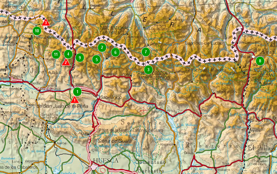 Sendas de Burgos: Mapa del Pirineo Aragonés