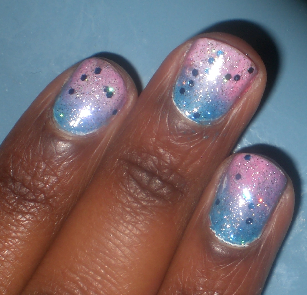 Cotton Candy Fro: Unicorn Poop Nail Manicure (Gradient Nails)