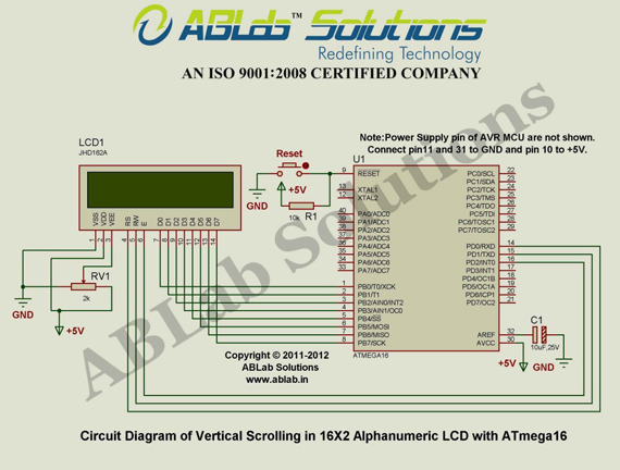 Alphanumeric LCD Projects using ATmega16 Microcontroller for Beginners