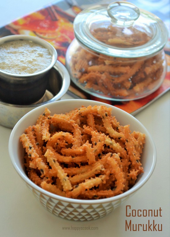Coconut Murukku Recipe | Thengai Mullu Murukku Recipe | Happy's Cook