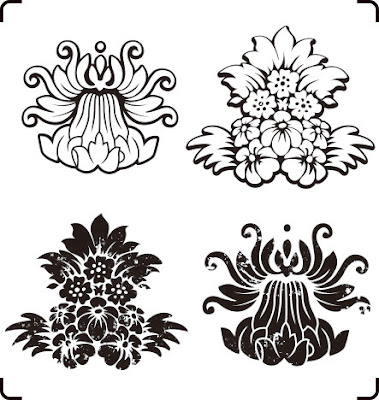 .: motif bunga vektor