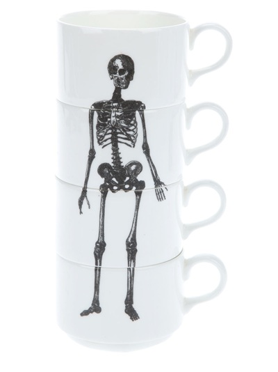 Red Baiduri: Stackable Skeleton Coffee Mugs