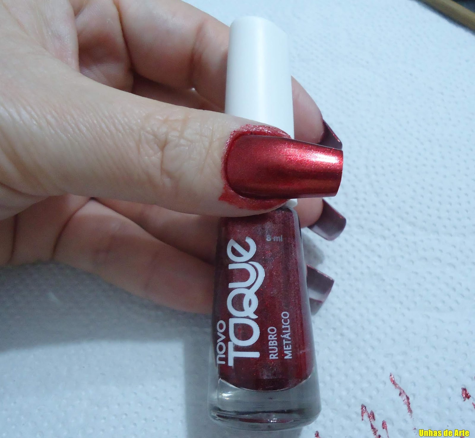 Blog: Unhas de Arte ♥: Esmalte NOVO TOQUE/Cor: RUBRO(METÁLICO) + BASE ...