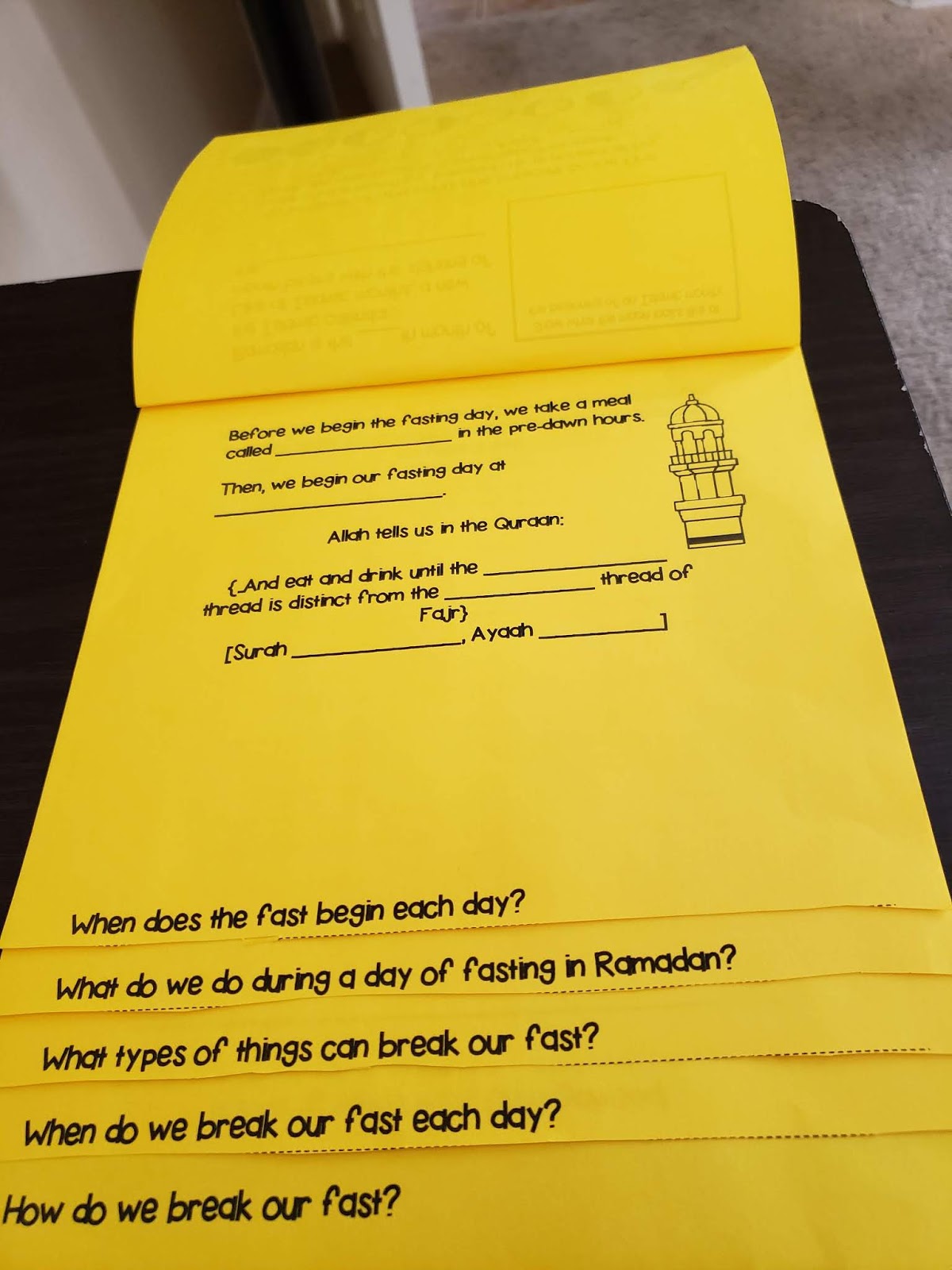 Fasting in Ramadan Tab book | TJ RAMADAN