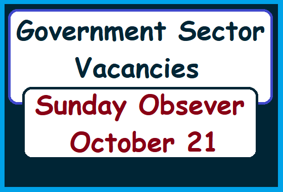 Government Sector Vacancies - Sunday Observer Oct 21 - Teacher