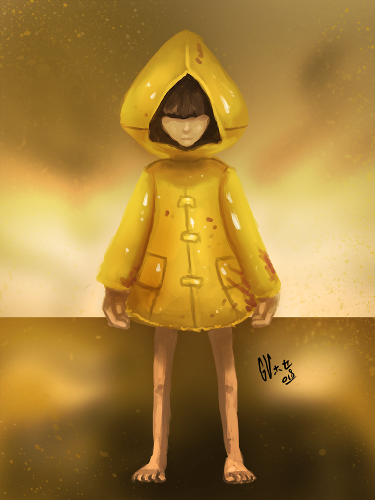 Vandrake's Drawings: Six (little nightmares) and Elf with apple