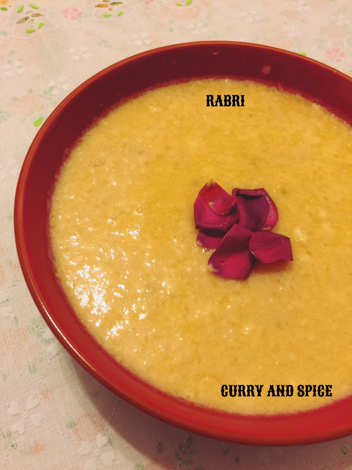 CURRY AND SPICE: RABRI IN MICROWAVE