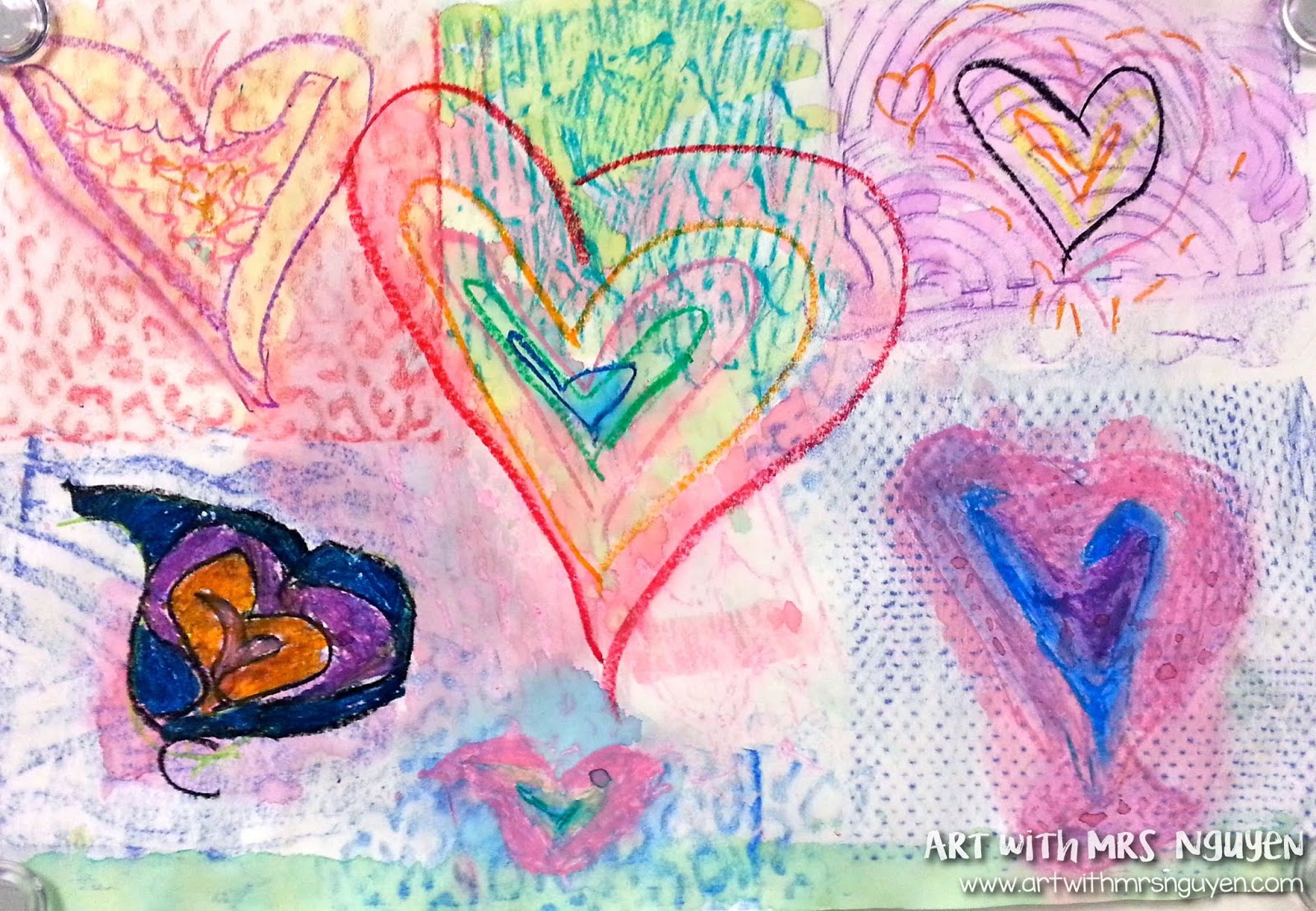 Jim Dine inspired heART (1st) | Art with Mrs. Nguyen