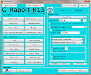 Aplikasi Raport K13 - G-RAPORT K13 v6.0 - aMustilan