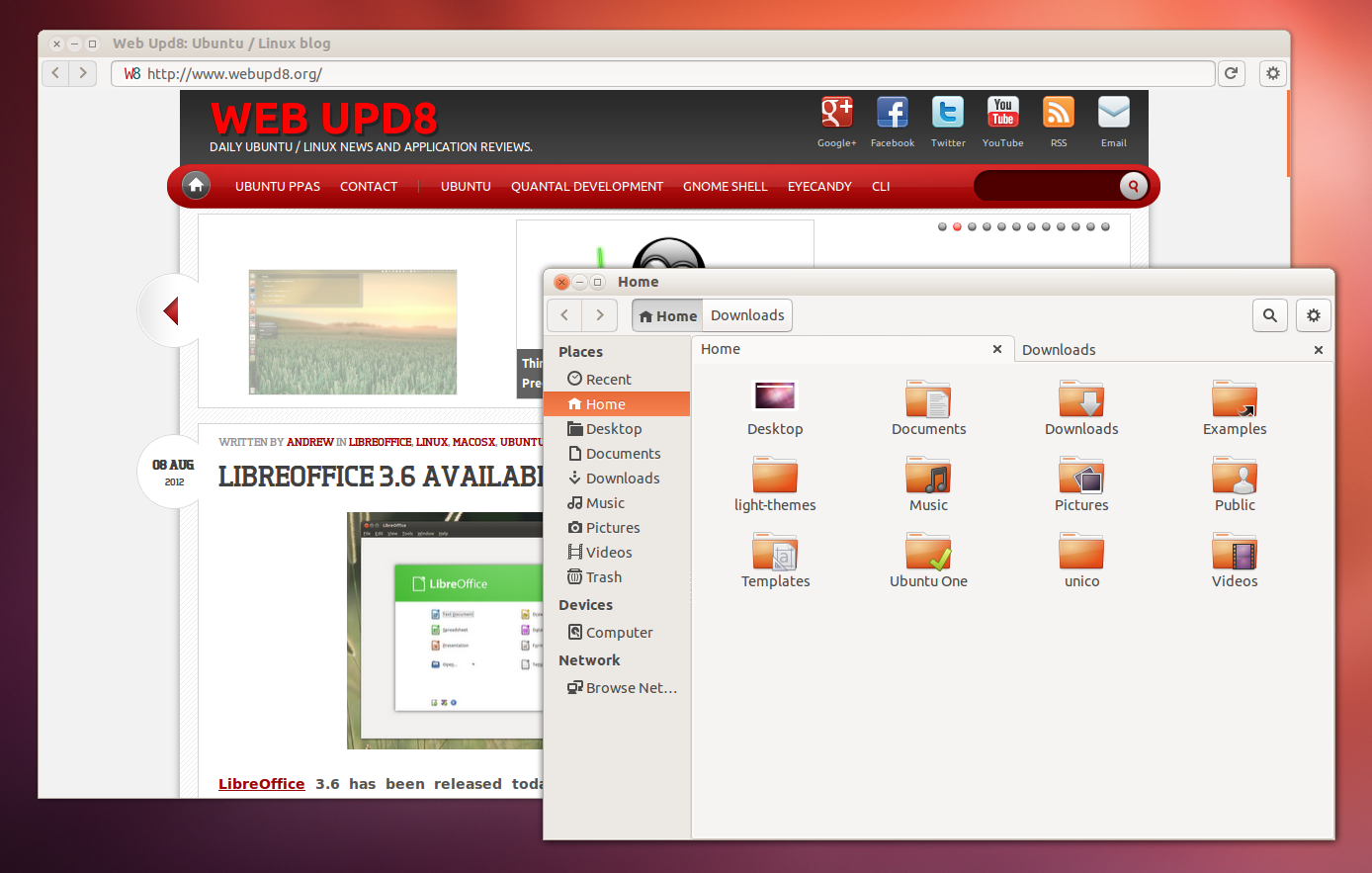 Ubuntu Light Themes Updated With New Style For Nautilus, More [Ubuntu ...