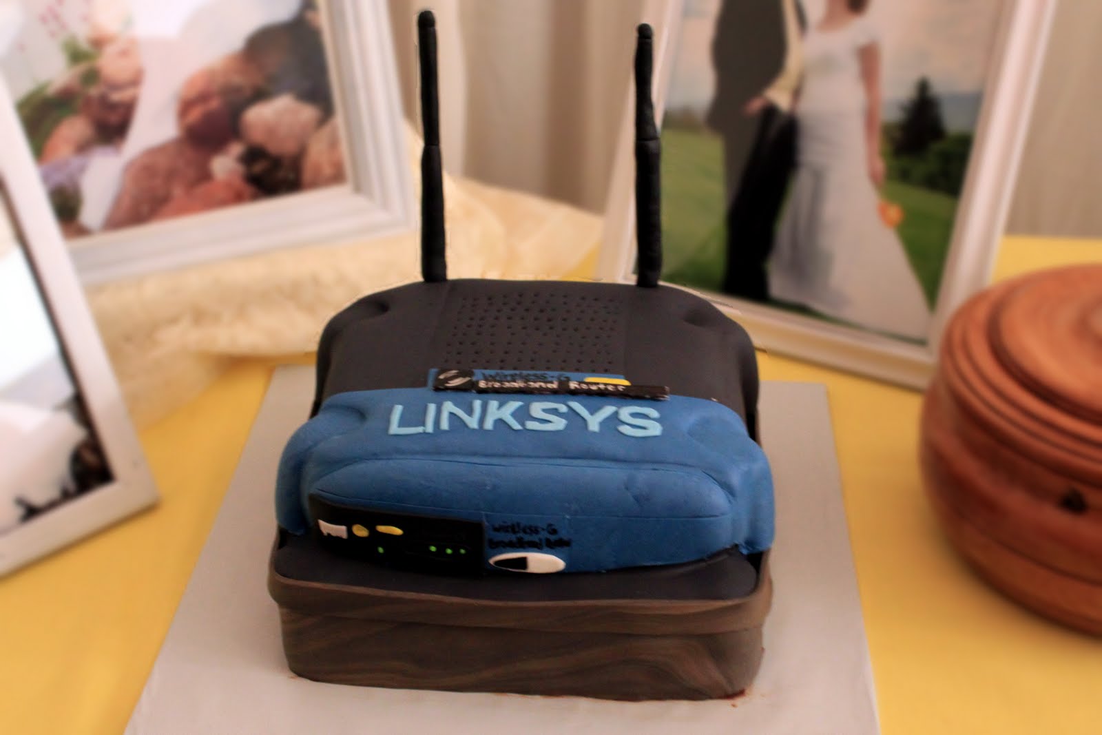 Layers of Love: Lynksys router groom's cake