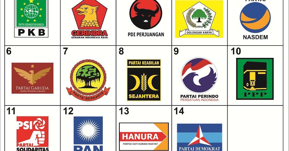 Rojo Nongkrong: Logo Partai Peserta Pemilu 2019 Vector Format CDR, PNG ...