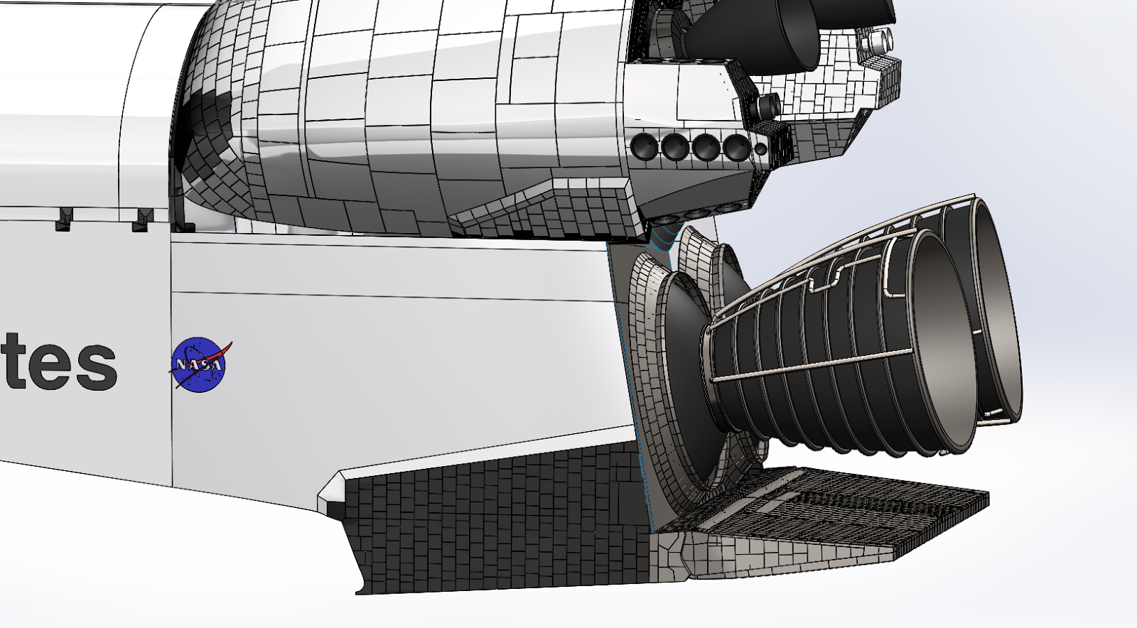 aviação experimental: NASA SPACE SHUTTLE(ONIBUS ESPACIAL) RS-25, RUDDER ...