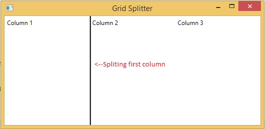 Split Columns using GridSplitter Control: WPF