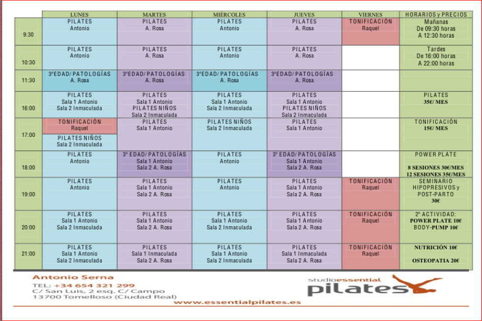 Pilates Tomelloso, "Studio Essential Pilates"