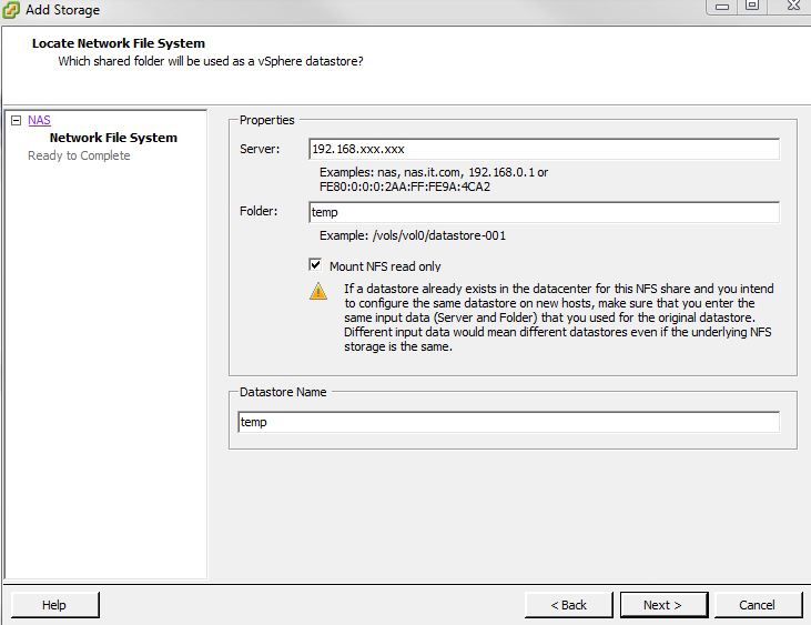 VMware ESXi to add storage