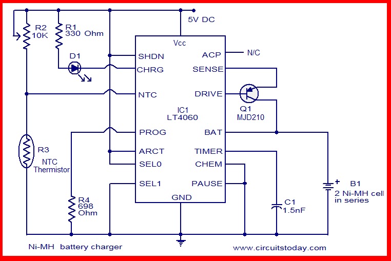 SKEMA RANGKAIAN AMPLIFIER: Ni-MH battery charger